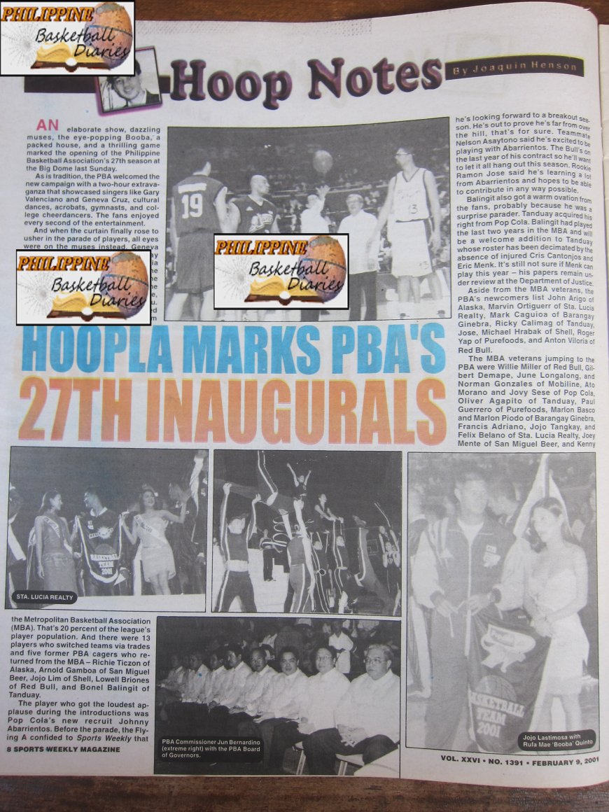 PBA Opening 2001 - Gamenatin - Sports Magazine