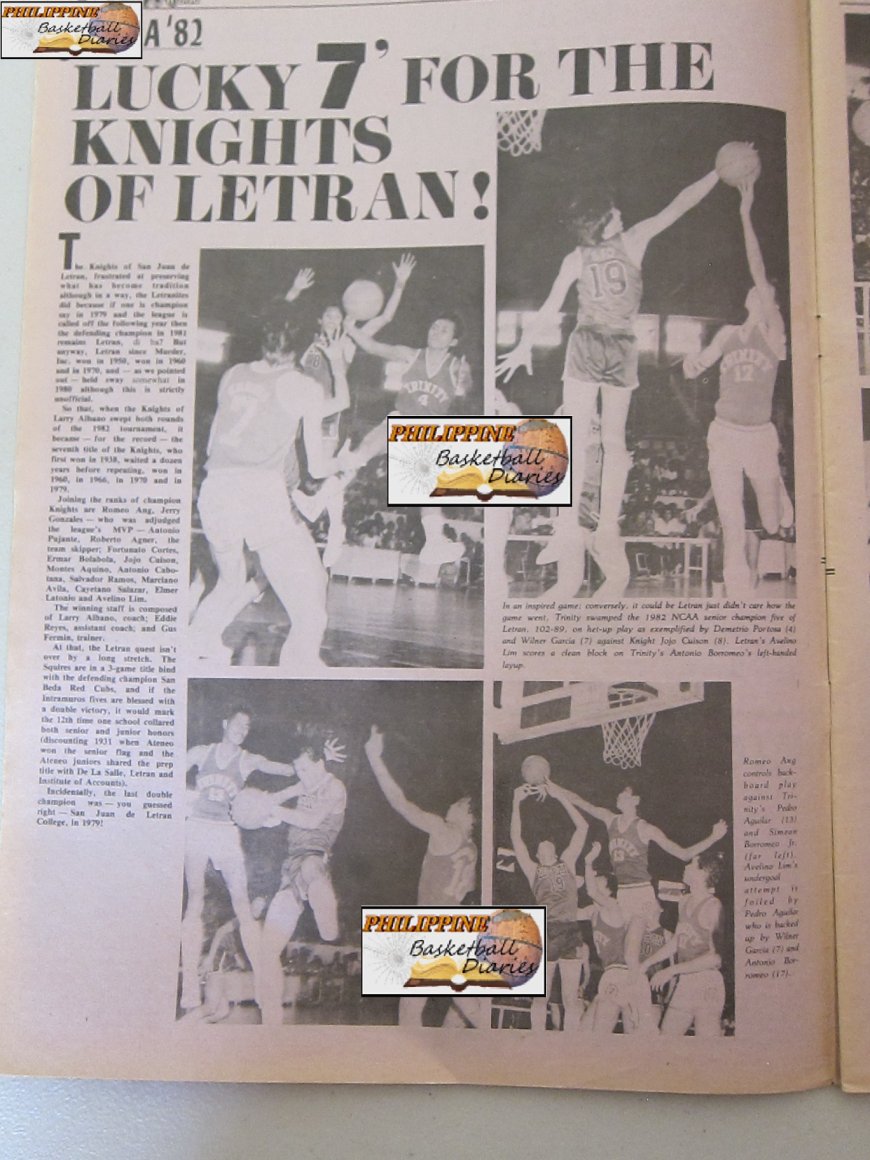 1982 NCAA Champion - Letran - Gamenatin - Sports Magazine