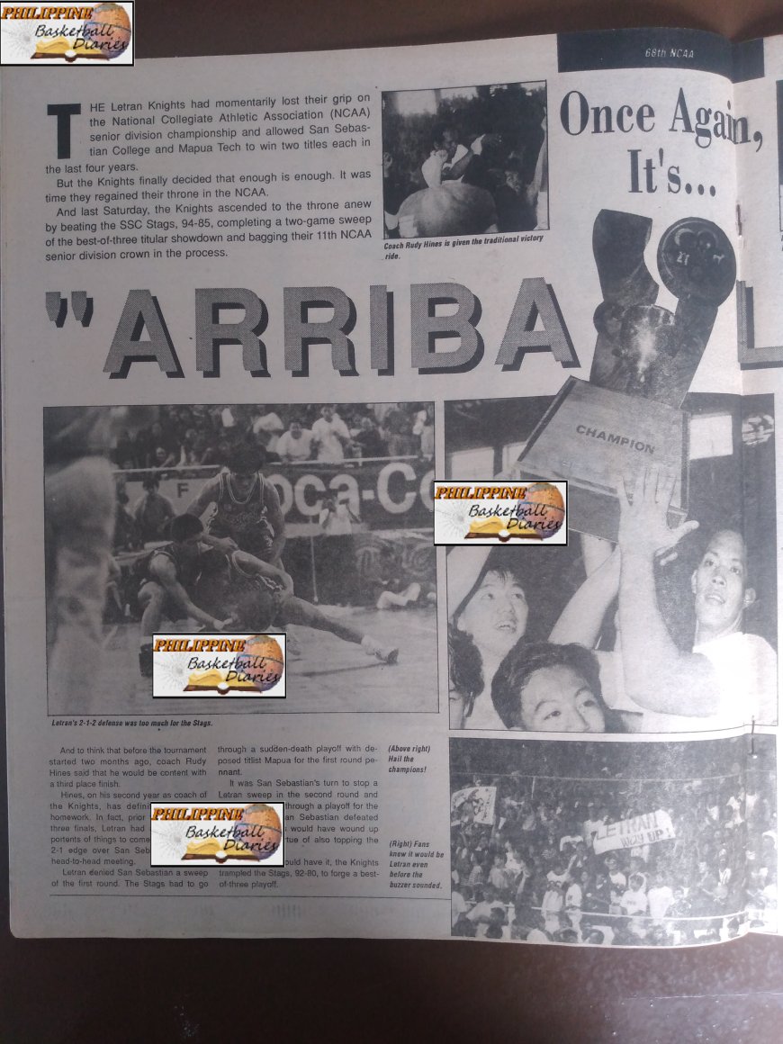 1992 NCAA Champion - Letran - Gamenatin - Sports Magazine